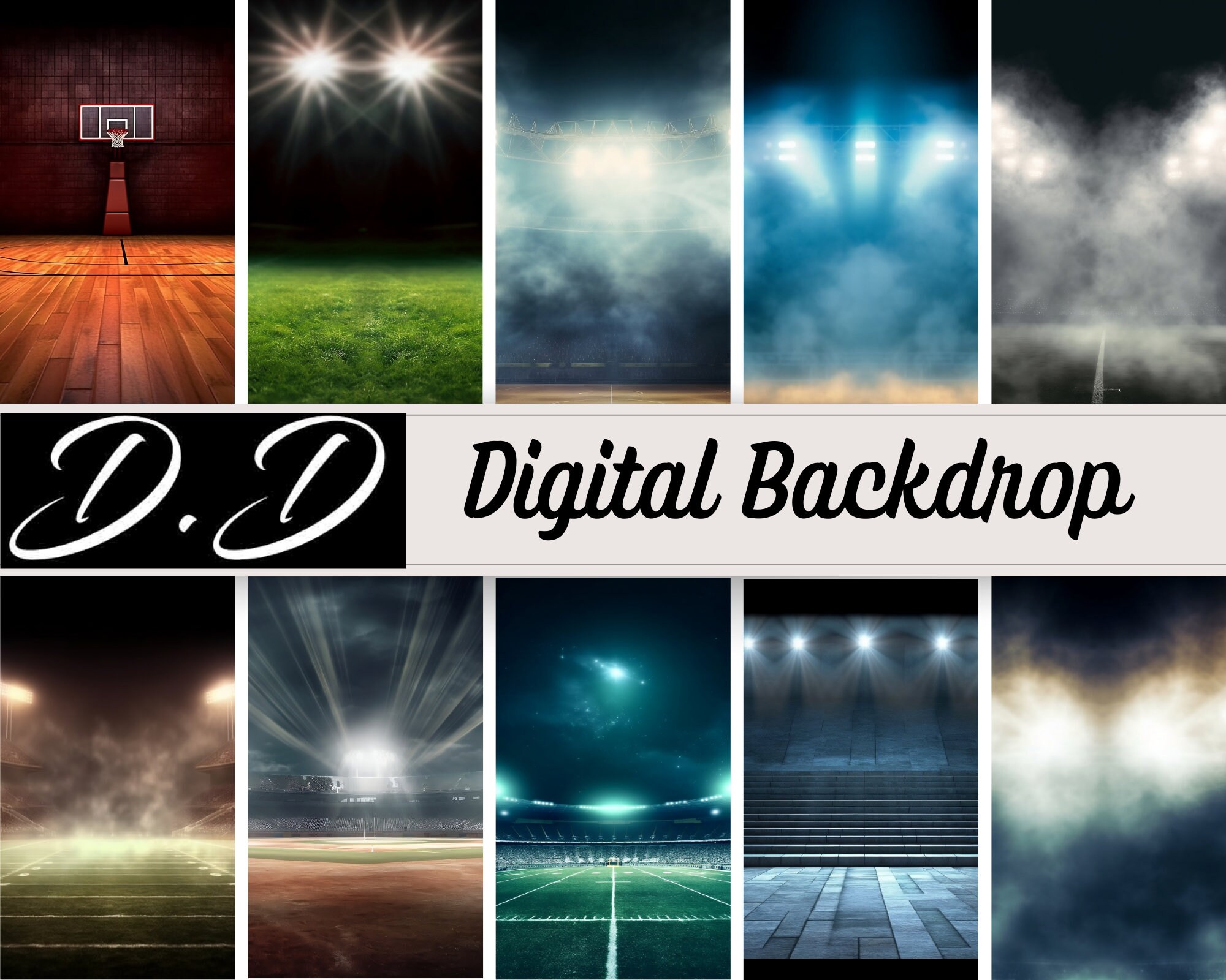 Dynamic Sports Backdrops for Photoshop Perfect for Athlete - Etsy Canada