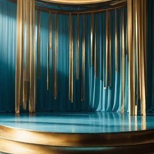 Luxurious Stage Backdrops With Floating Ribbons, Elegant Event Design ...