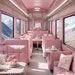 Digital Backdrop Pink Train Interior | Vintage Travel-themed Photo ...