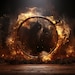 Ring of Fire Backdrop - Fiery Inferno, Burning Circle, Dynamic ...