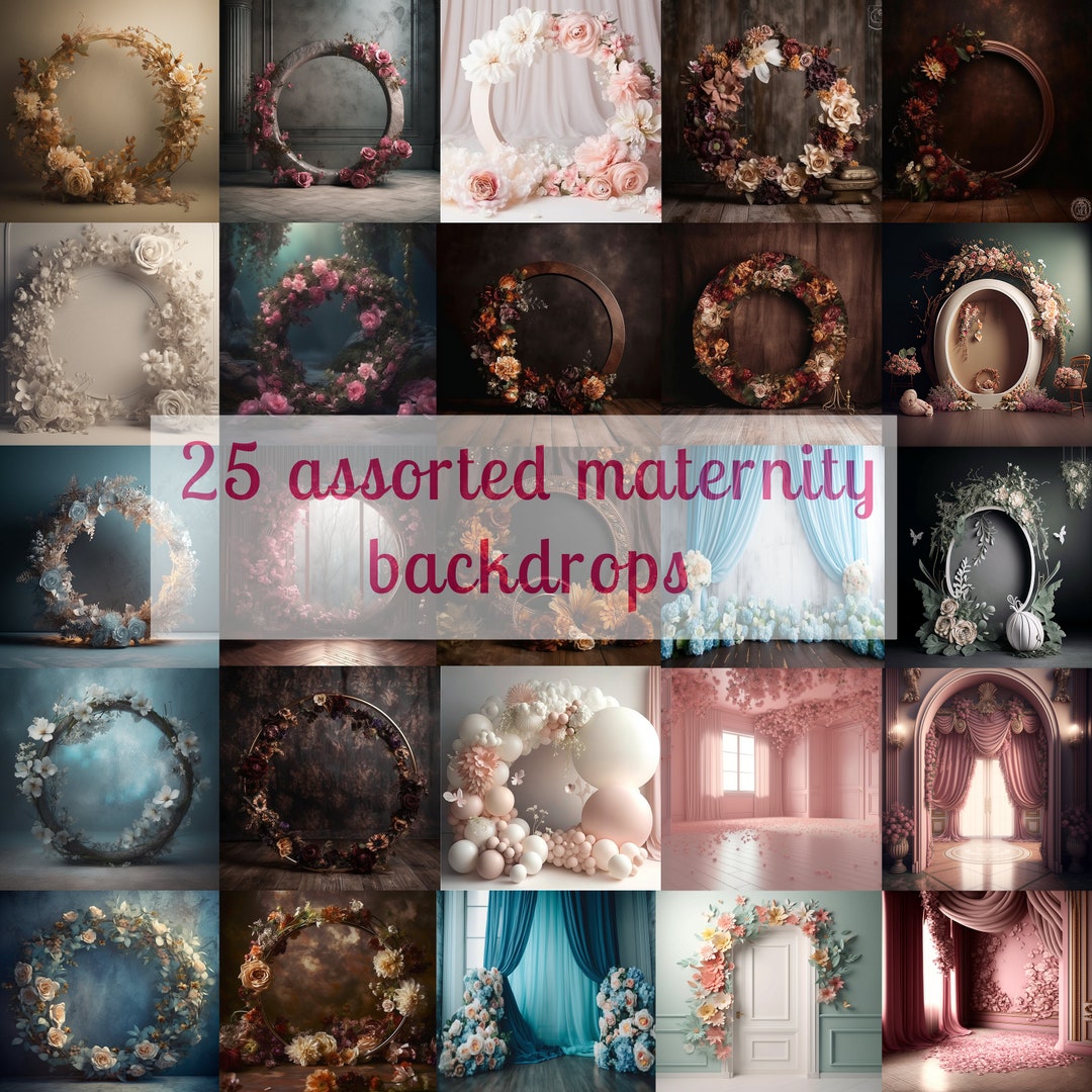 25 Assorted Maternity Backdrops / Digital Overlay for Photoshop ...