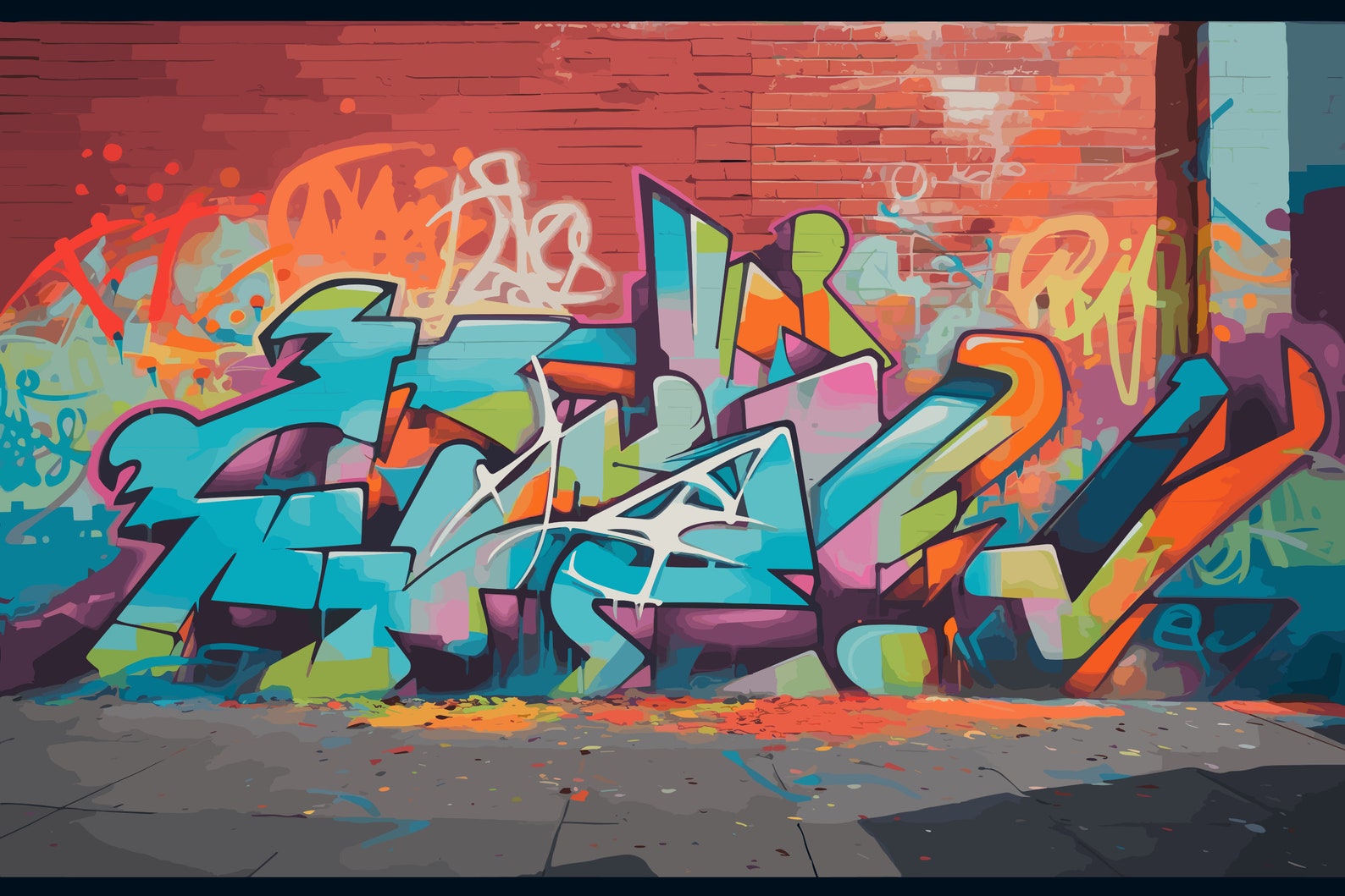 15 Urban Graffiti Digital Backdrop Set for Photography Graffiti ...