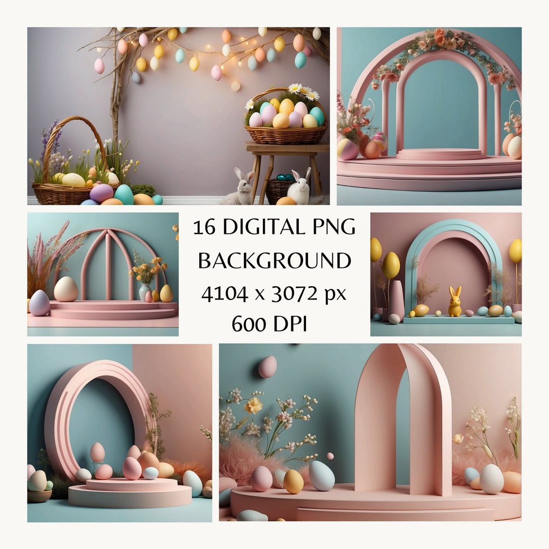 Easter Portrait Backdrops for Photoshop | Digital Images for Spring ...