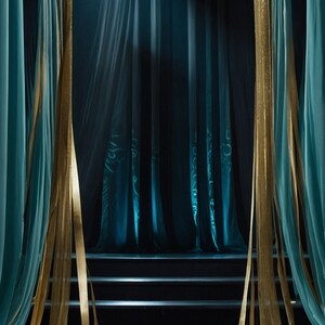 Luxurious Stage Backdrops With Floating Ribbons, Elegant Event Design ...