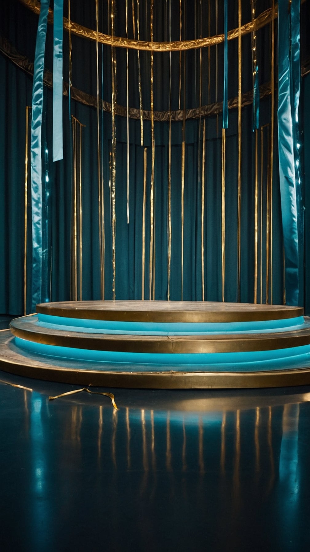 Luxurious Stage Backdrops With Floating Ribbons, Elegant Event Design ...