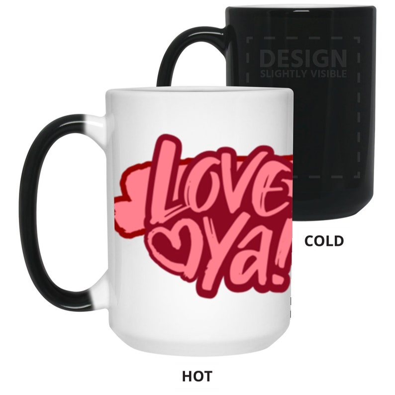 15oz Color Changing Mug Magic Mug Heat Activated Love-themed Coffee Mug ...