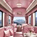 Digital Backdrop Pink Train Interior Vintage Travel-themed Photo ...