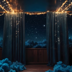 Enchanted Night Sky Backdrop - Celestial Starry Photography Background ...