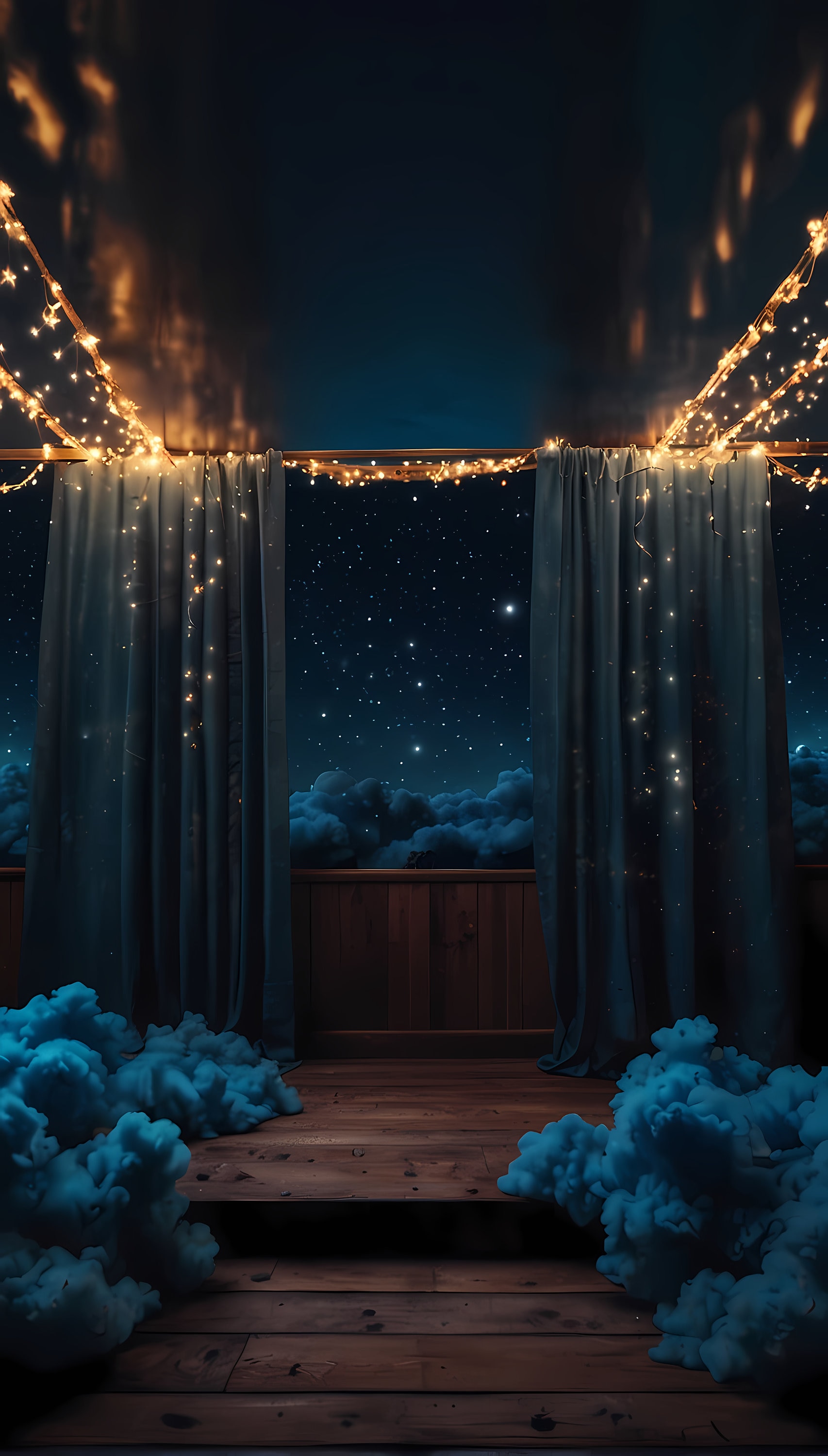 Enchanted Night Sky Backdrop - Celestial Starry Photography Background ...