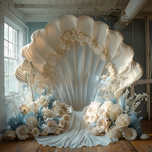 Giant Sea Shell Backdrop for Photography - Underwater Theme Studio ...