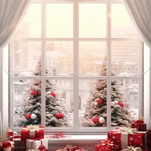 Christmas Digital Backdrop: Festive Holiday Background for Photoshop ...