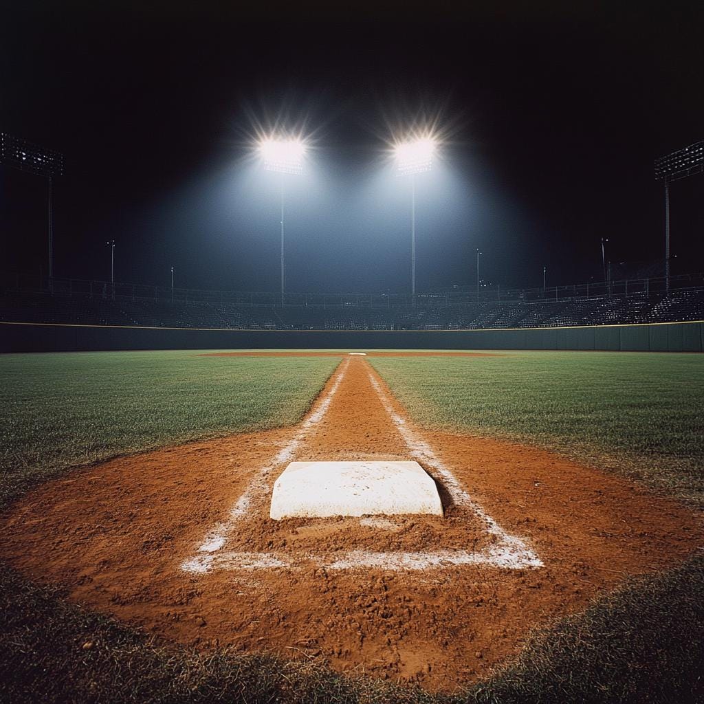 Baseball Field Backdrop With Night Lights, Sports Photography ...