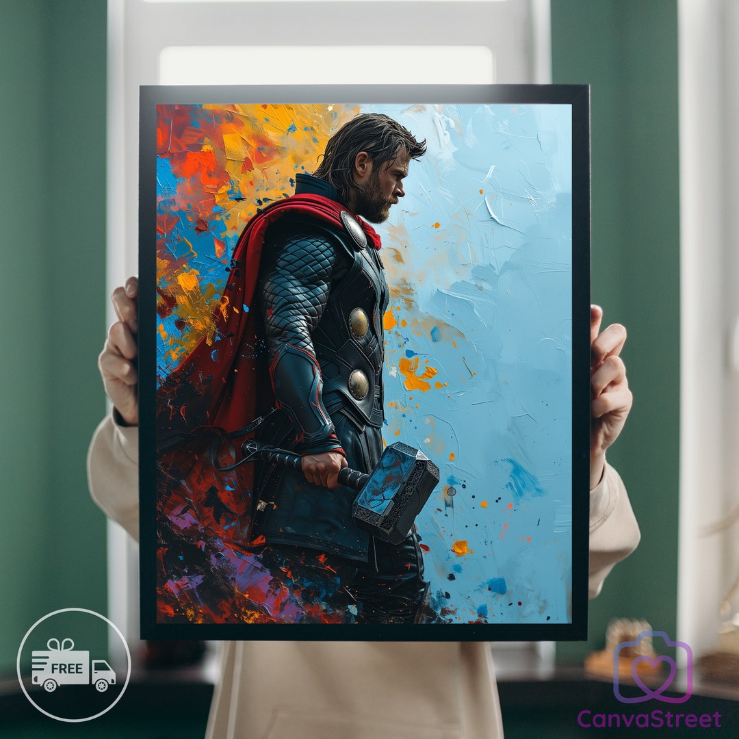 Thor, Marvel Fan Art Print /posters in Sizes A4,A3,A2,A1 Wall Art. - Etsy