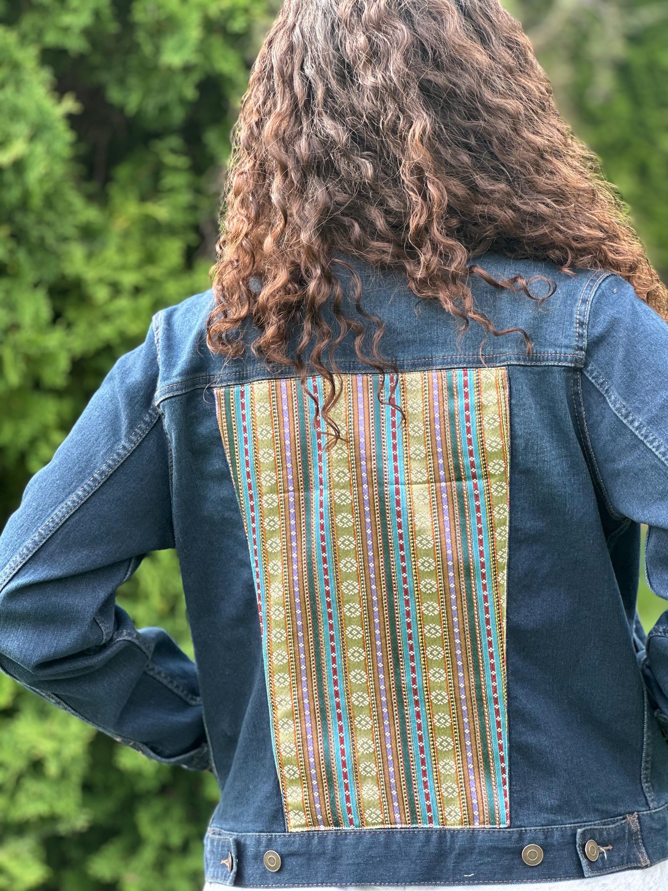 Embellished Denim Jacket - Syrian Inspired Style - Saya Fabric _ Handmade - Custom Made Denim ...