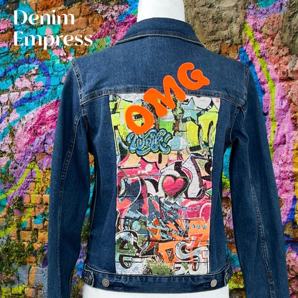 Graffiti Denim Jacket - Etsy