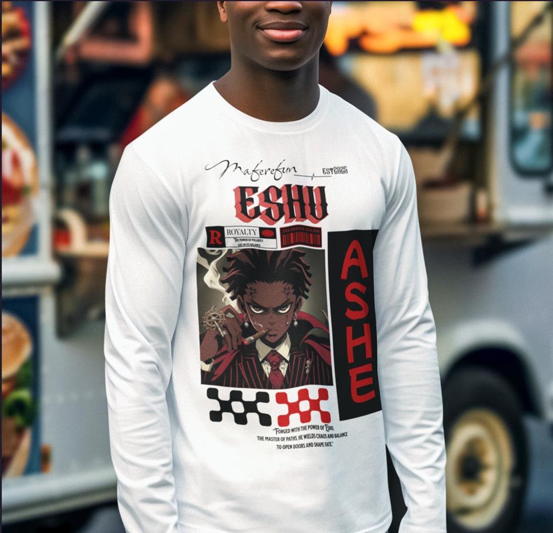 ANIME Inspired Orisha ESHU Long Sleeve Tshirt! Gift for Devotee or ...
