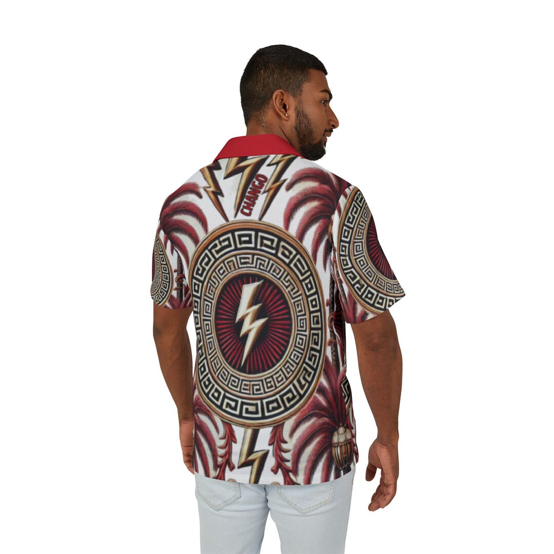 Orisha CHANGO Hawaiian Style, Button Down Shirt! Gift for Godparent or ...