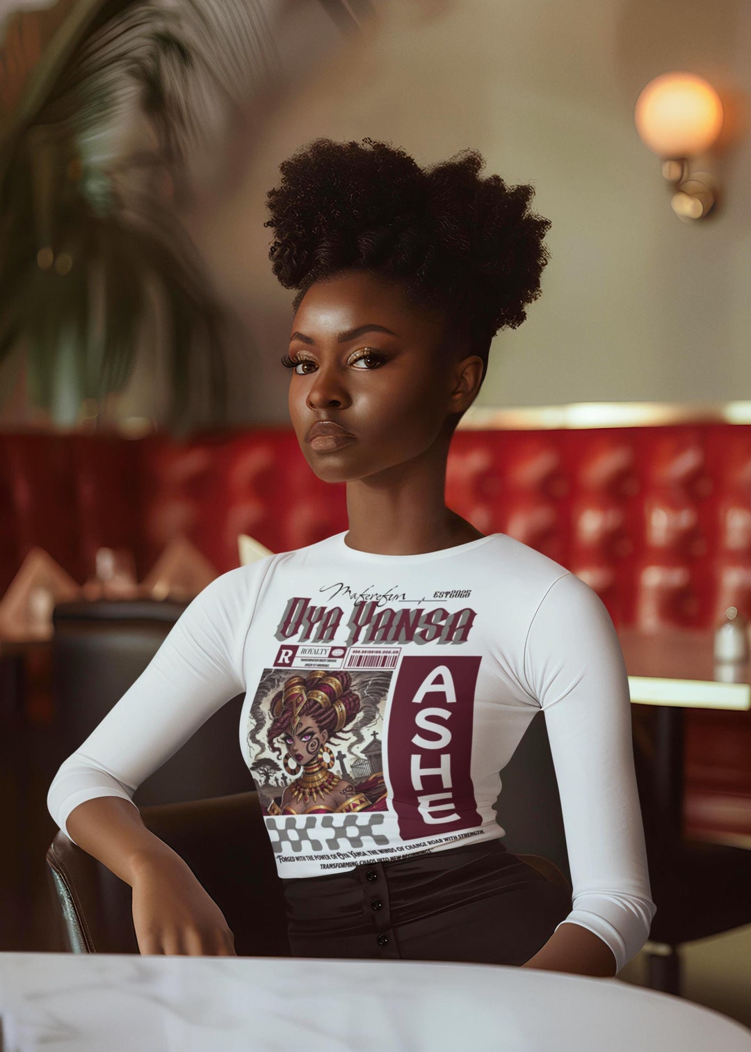 ANIME Inspired Orisha OYA YANSA Long Sleeve Tshirt! Gift for Devotee or ...