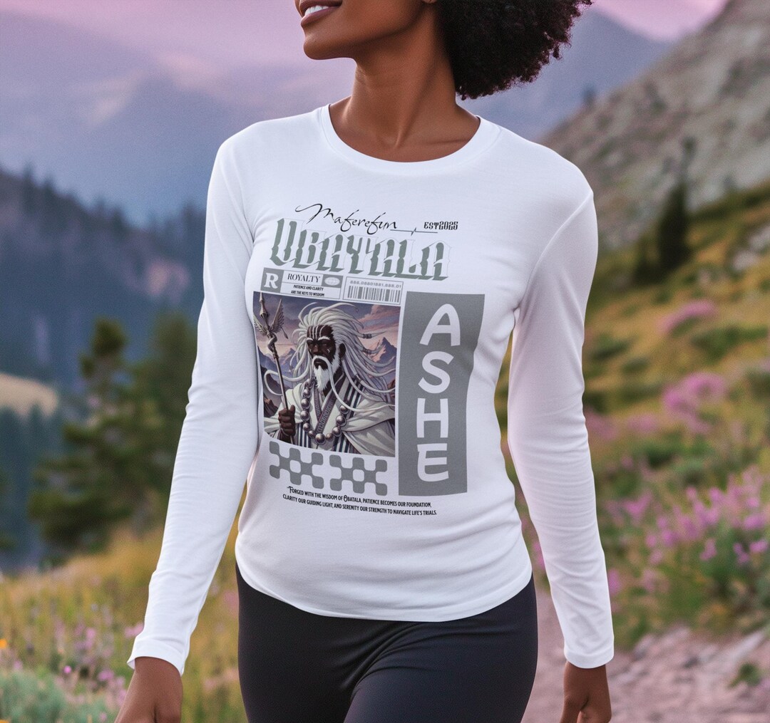 ANIME Inspired Orisha OBATALA Long Sleeve Tshirt! Gift for Devotee or ...