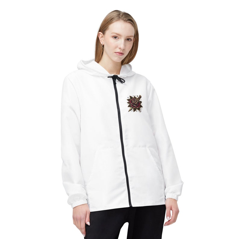 Centella NDOKI "skulls & Roses" Palo Mayombe White Stylish Windbreaker ...