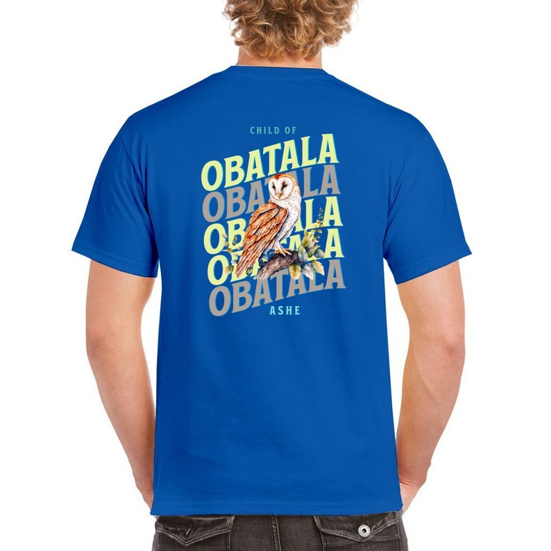 Orisha OBATALA Owl Ashe Unisex Retro Tshirt, Child of Obatala Tshirt ...