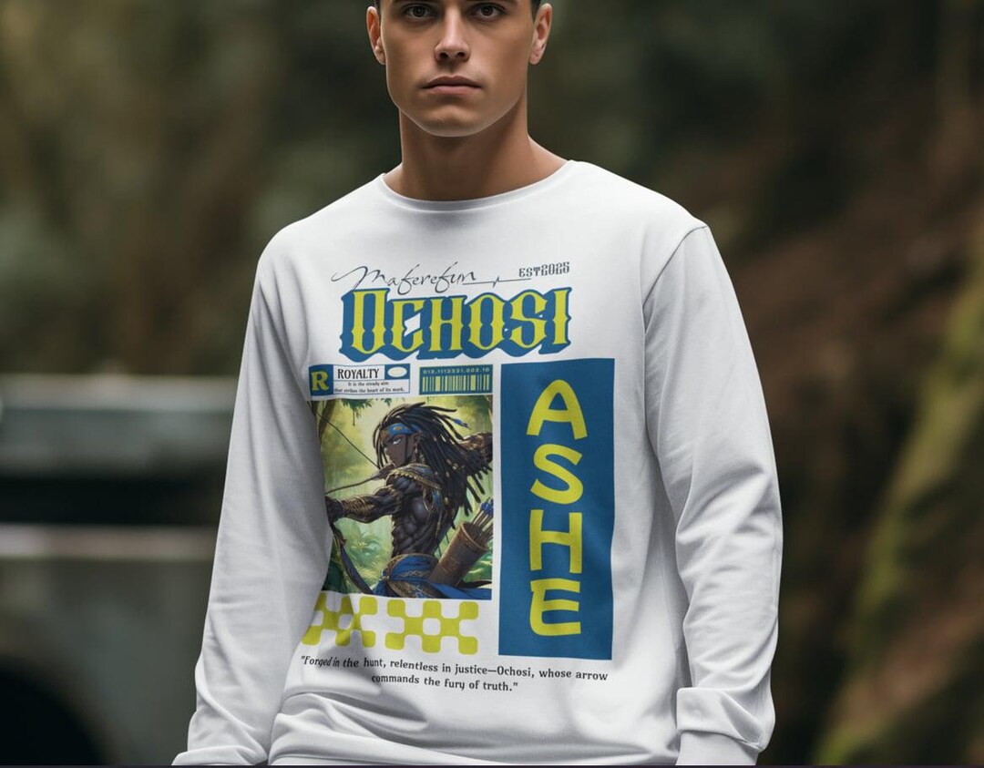 ANIME Inspired Orisha OCHOSI Long Sleeve Tshirt! Gift for Devotee or ...