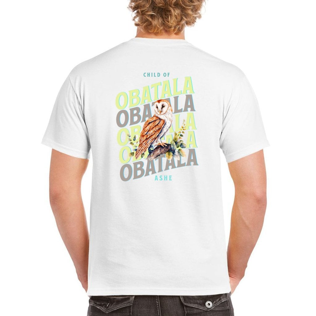 Orisha OBATALA Owl Ashe Unisex Retro Tshirt, Child of Obatala Tshirt ...