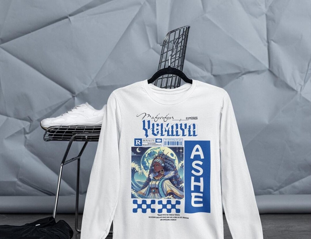 ANIME Inspired Orisha YEMAYA Long Sleeve Tshirt! Gift for Devotee or ...