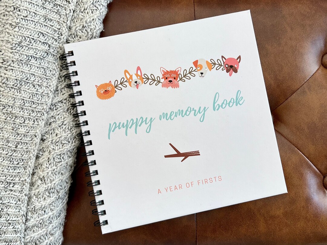 Puppy Memory Book - New Puppy Gift - Dog Mom Gift - Photo Book ...