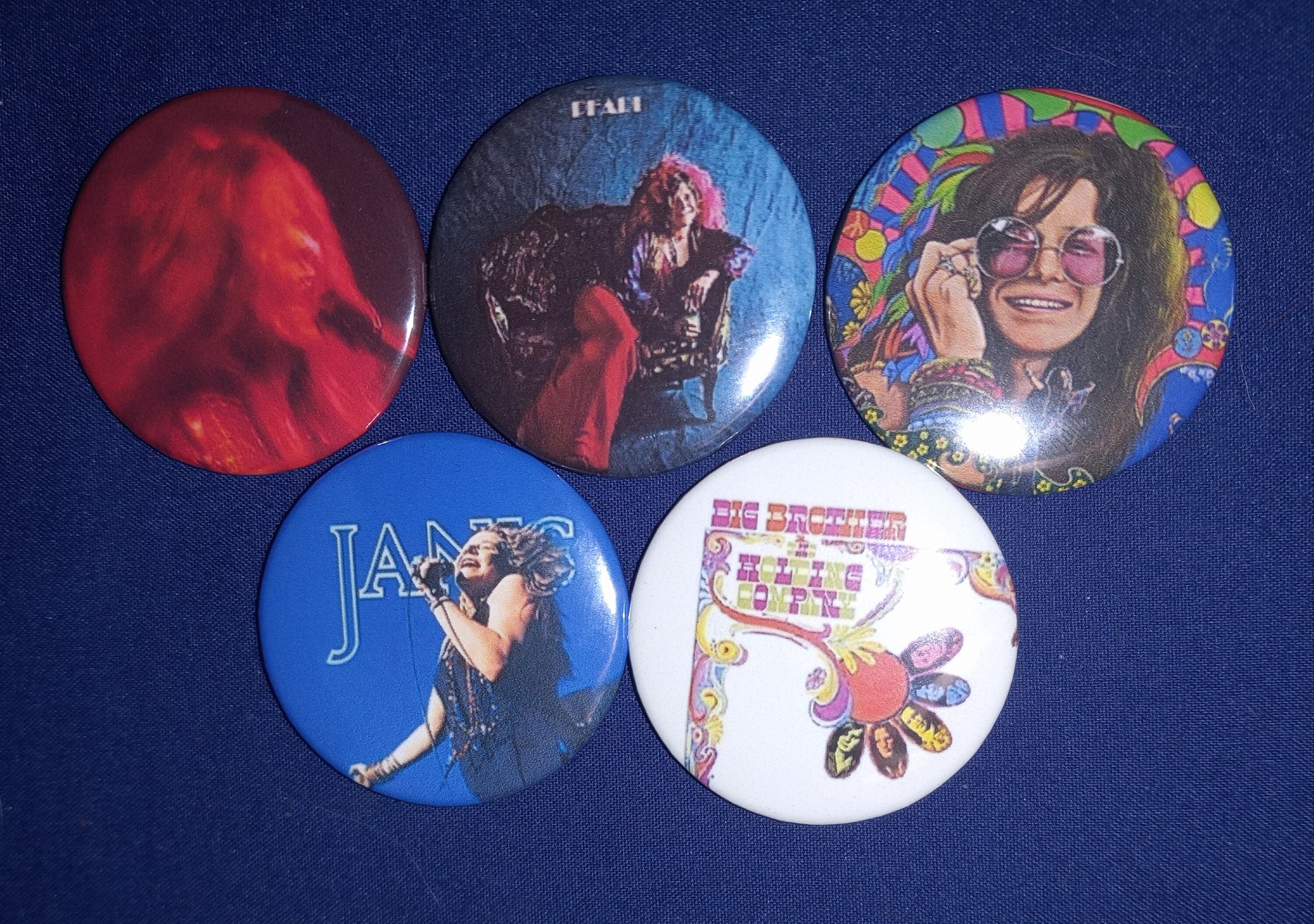 Janis Joplin 1 1/2" Pinback Buttons (custom Made) - Etsy