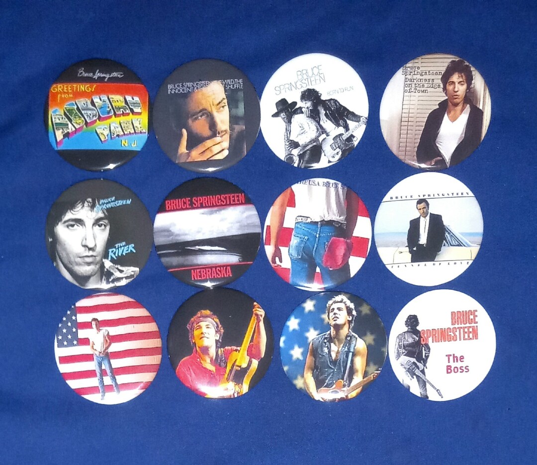Bruce Springsteen 1 1/2" Pinback Buttons (custom Made) - Etsy
