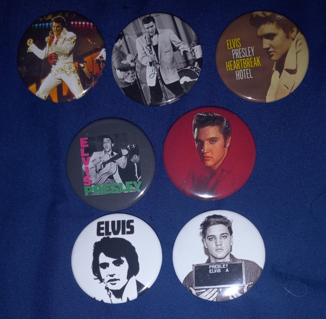 Elvis Presley 1 1/2" Pinback Buttons (custom Made) - Etsy