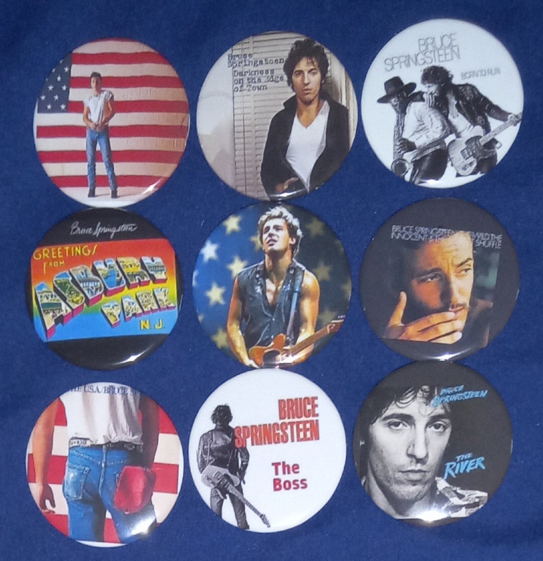 Bruce Springsteen 1 1/2 Pinback Buttons custom Made - Etsy