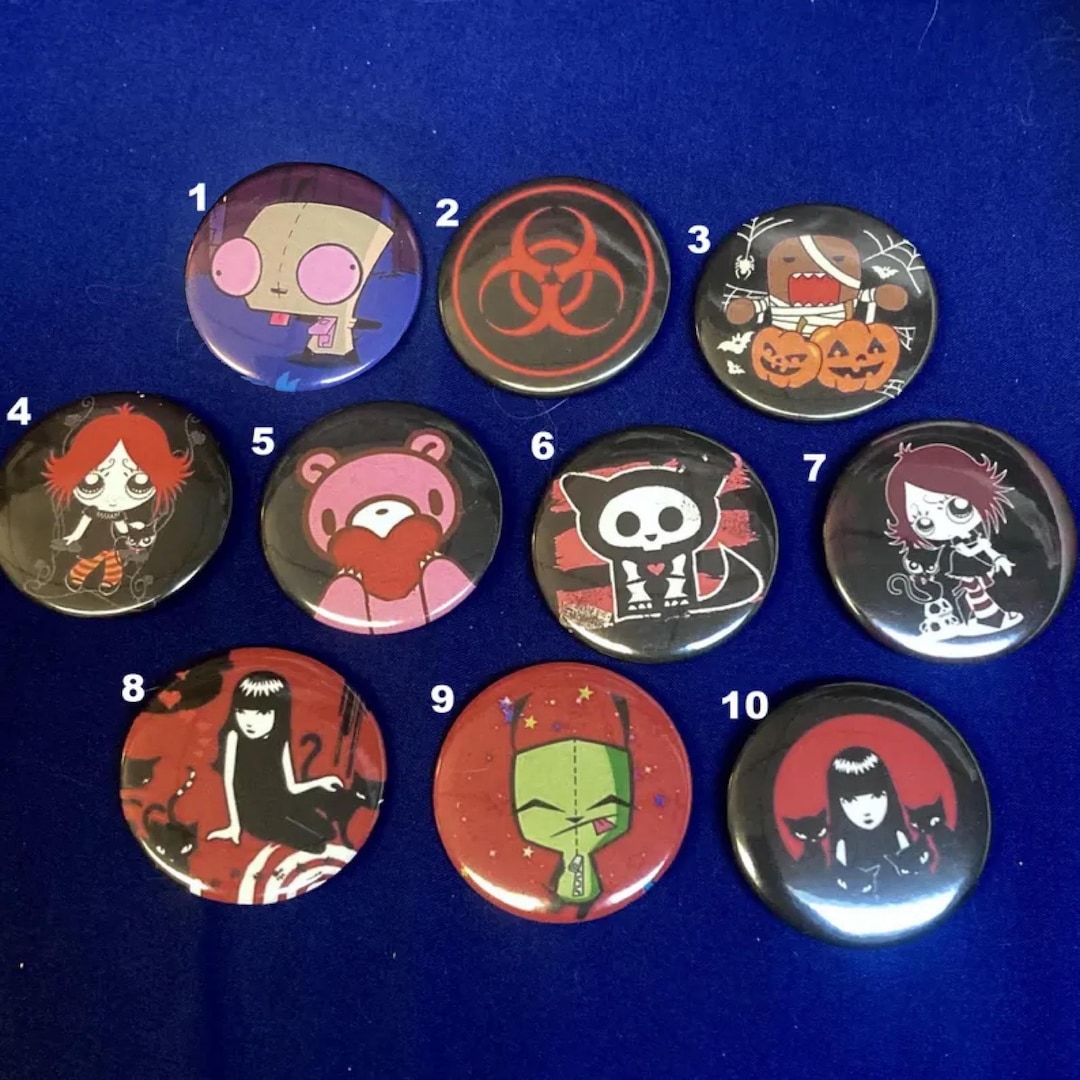 Emo Scene Halloween 1 1/2" Pinback Buttons (custom Made) - Etsy
