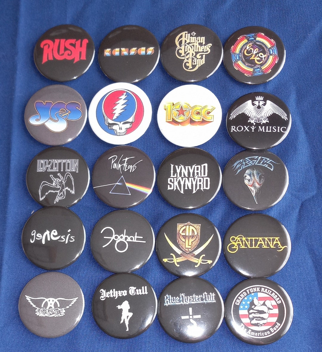 Classic Rock Bands (#1) 1 1/2" Pinback Buttons (custom Made) - Etsy