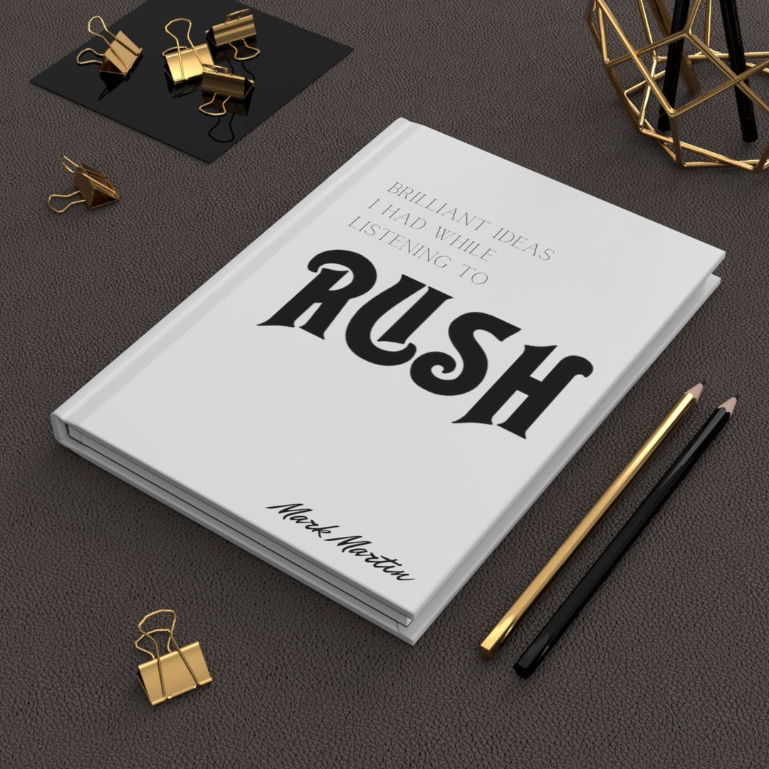 Rush Journal Rush Hardcover Journal Rush Band Custom Rush Gift Rush ...