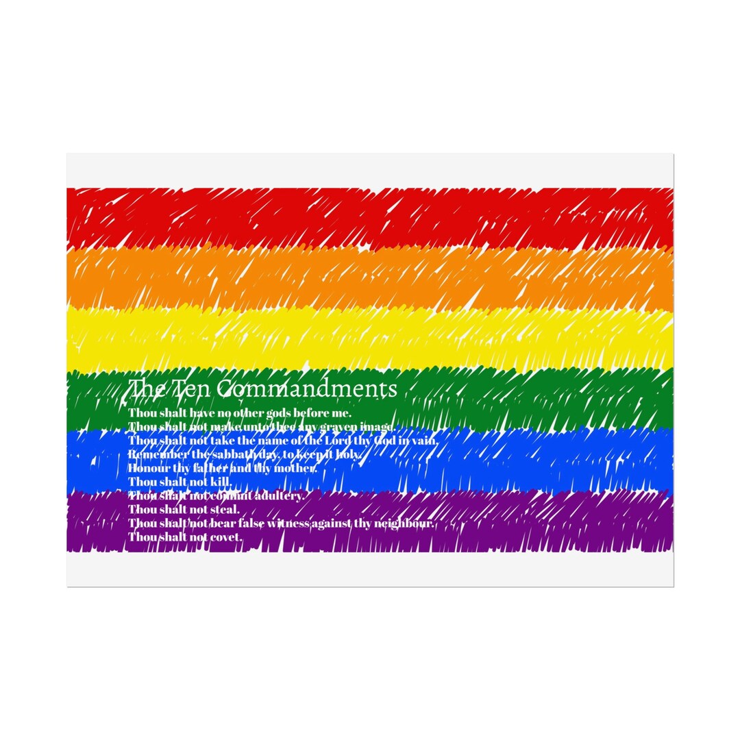 Pride Ten Commandments Poster for Louisiana Teachers - Etsy