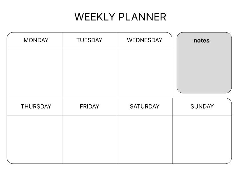 Minimal Weekly Planner, Printable Planner Template, to Do List ...