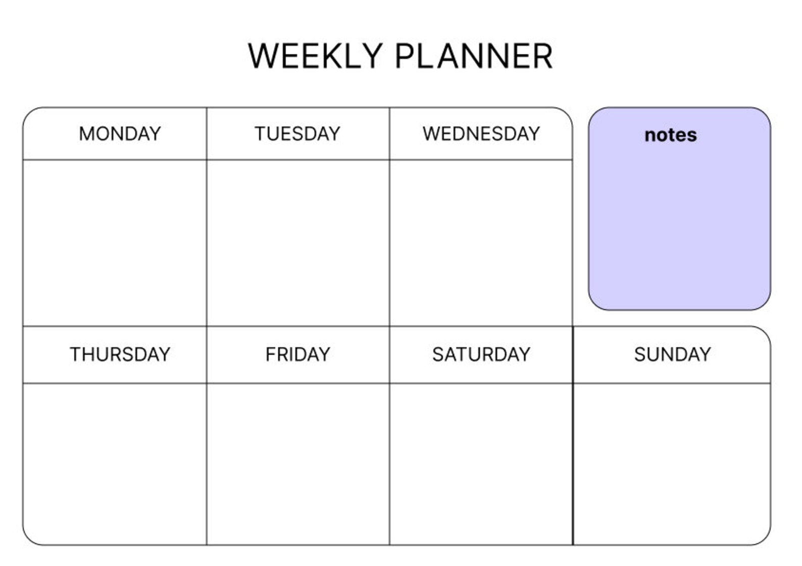 Minimal Weekly Planner, Printable Planner Template, to Do List ...