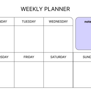 Minimal Weekly Planner, Printable Planner Template, to Do List ...