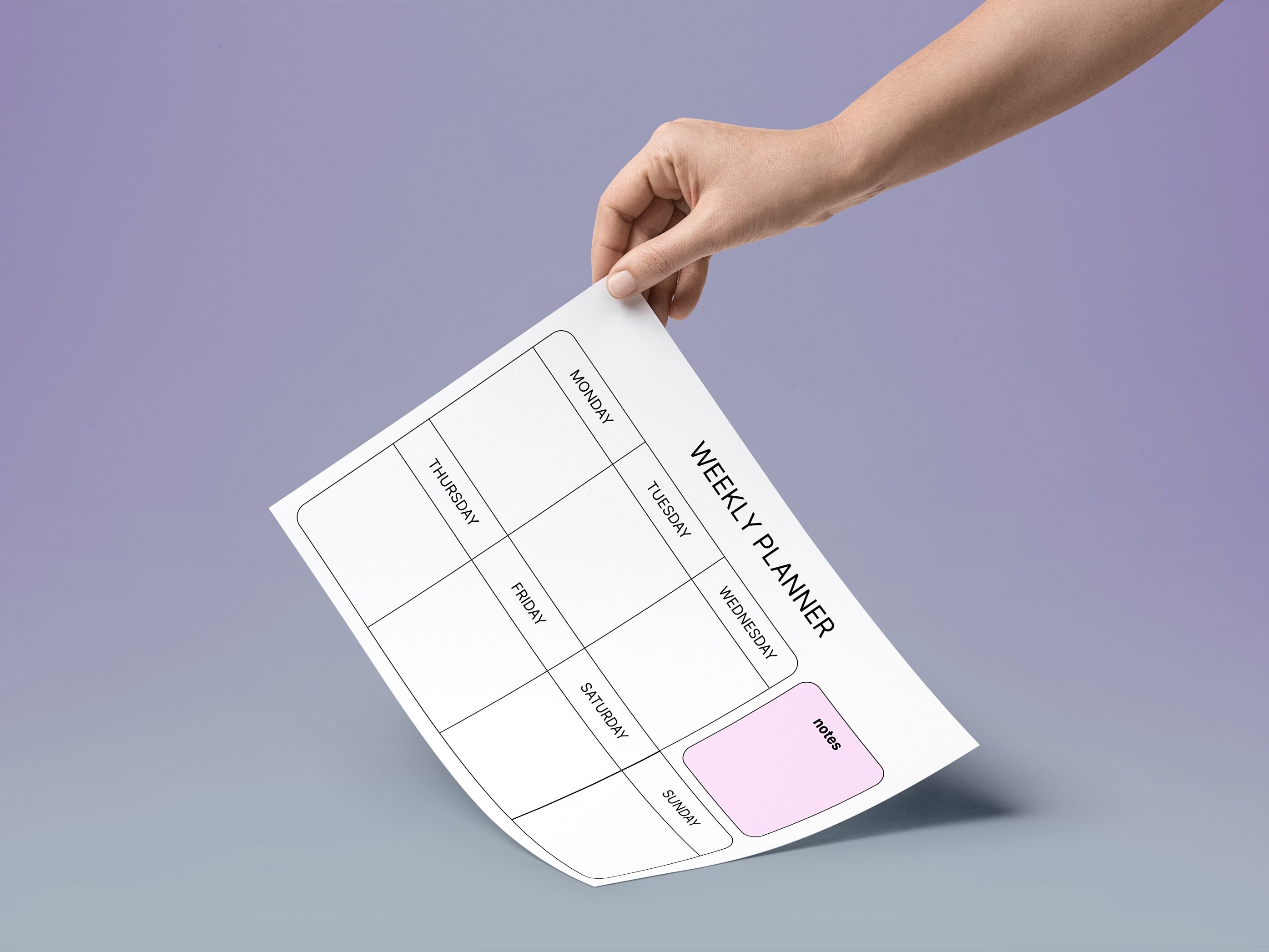 Minimal Weekly Planner, Printable Planner Template, to Do List ...