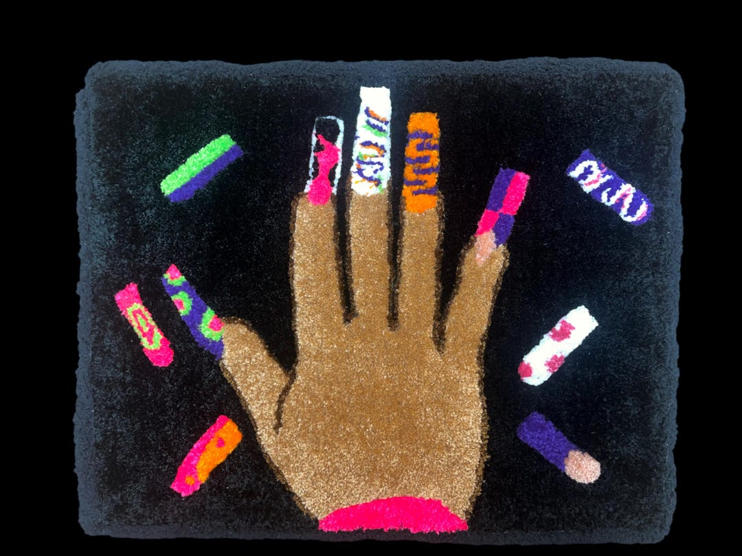 Flawless Rockstar Nails Wall Display Rug - Etsy