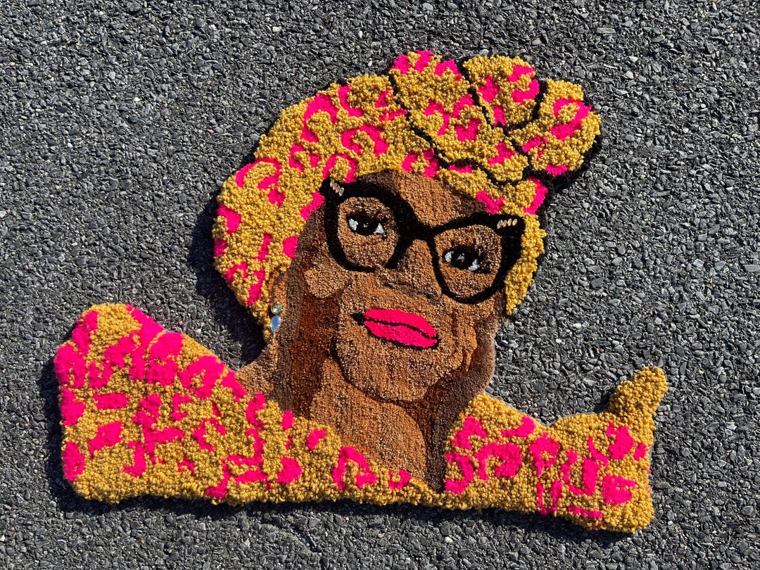 Portrait Tufted/punch Needle Rug - Etsy