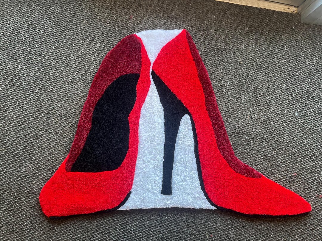 High Heel Classy Red Pumps Rug - Etsy