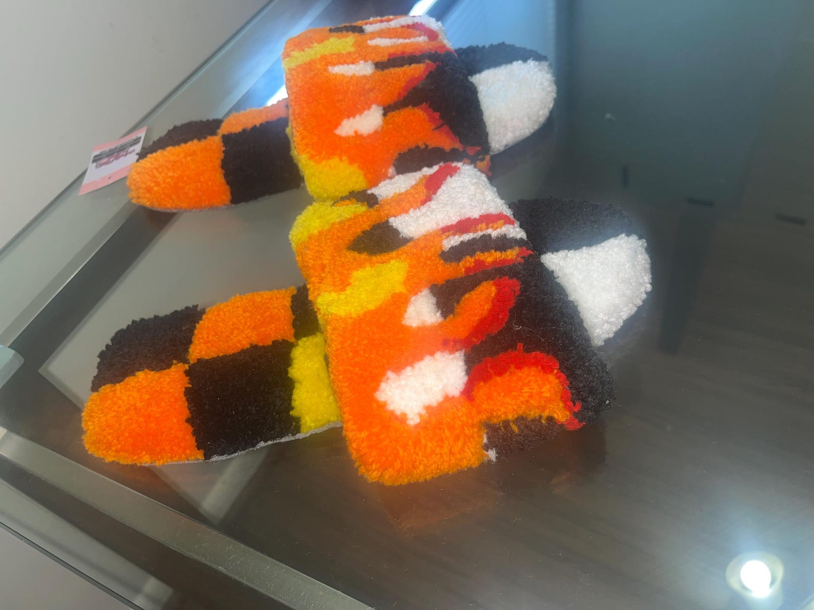 Retro Checkers on Fire Tufted Rug Slippers - Etsy