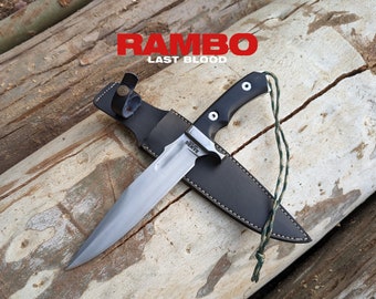 Rambo Bowie Knife: Rambo V Last Blood Replica Bowie Knife With Leather ...