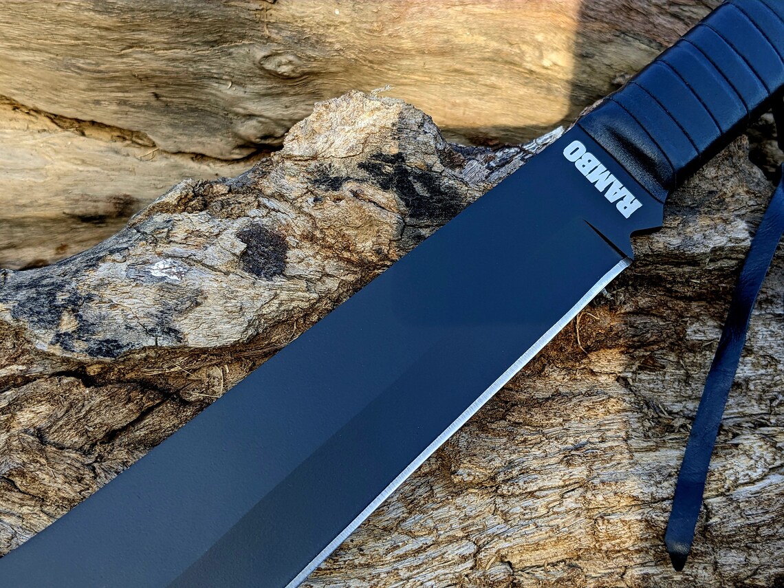 Rambo IV Machete: Handmade John Rambo Movie Replica Knife With Leather ...