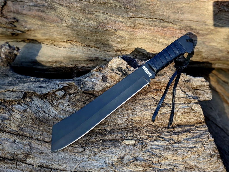 Rambo IV Machete: Handmade John Rambo Movie Replica Knife With Leather ...
