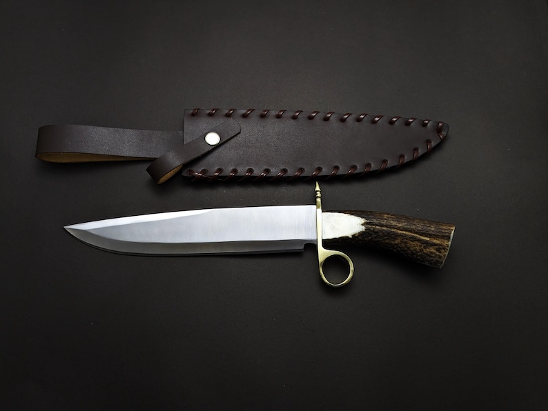 Tombstone Movie Replica Bowie Knife: Handcrafted Stag Antler Handle ...
