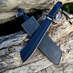 Rambo IV Machete: Handmade John Rambo Movie Replica Knife With Leather ...